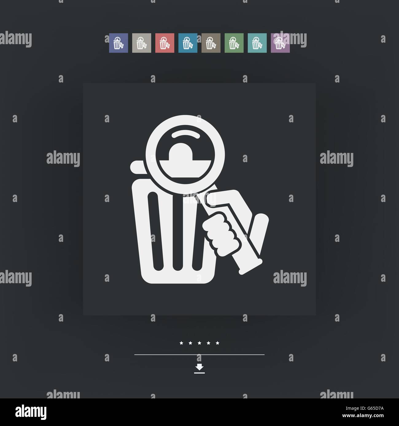 Search in the trash Stock Vector Image & Art - Alamy