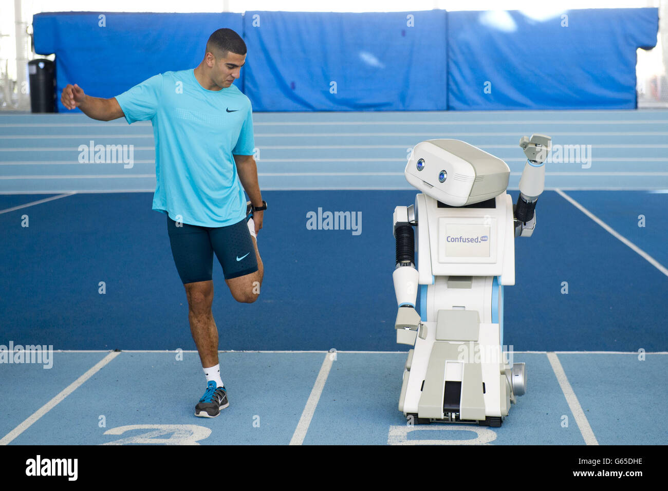 Confused.com's BRIAN the robot Stock Photo - Alamy