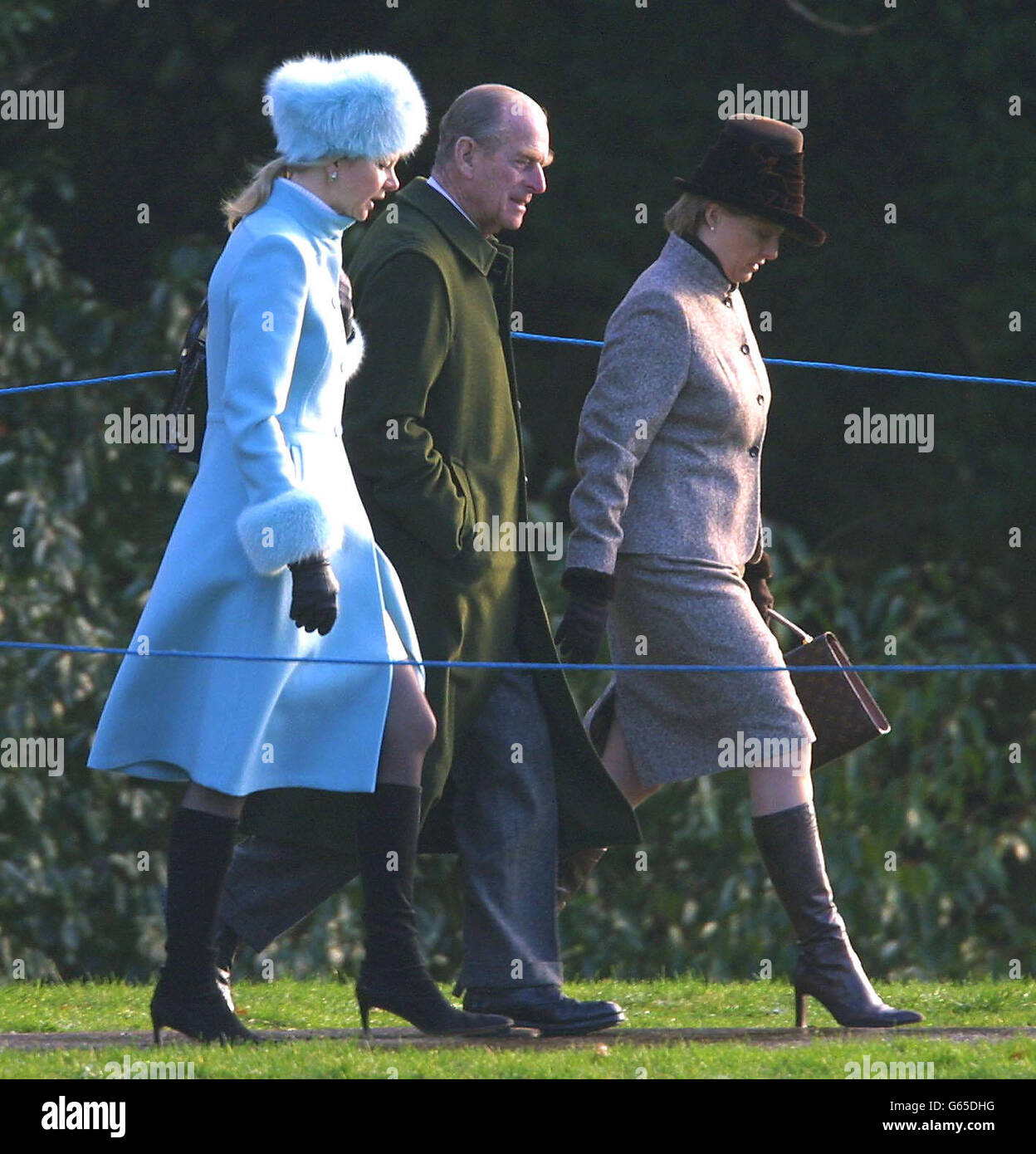 The Viscountess of Derby (left), the Duke of Edinburgh and the Countess ...