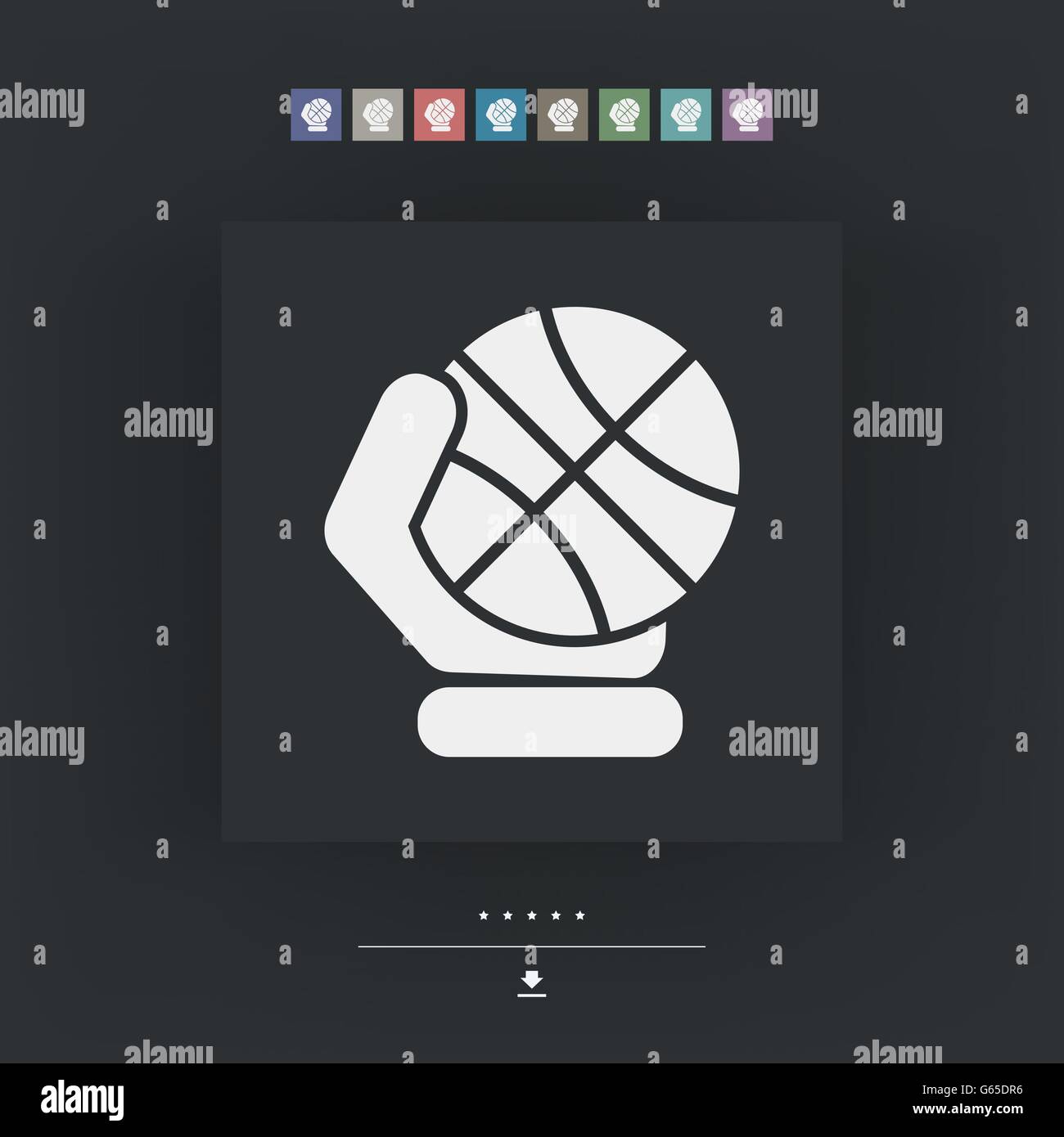 Basketball ball hand icon Stock Vector Images - Alamy