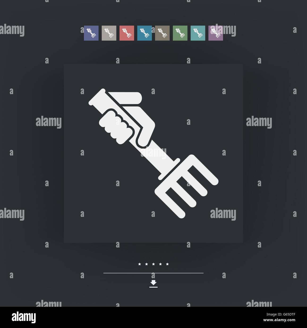 Rake icon Stock Vector Images - Alamy