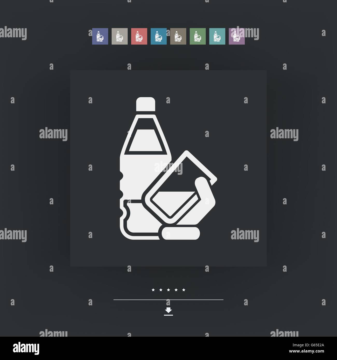 Hand hold white bottle Stock Vector Images - Alamy