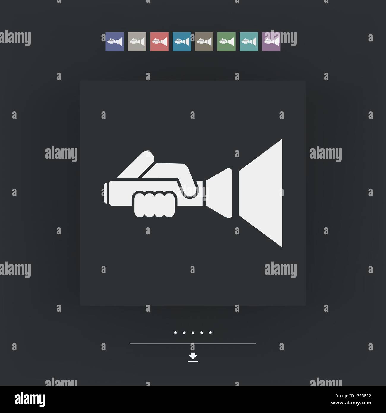 Hand light switch turn off Stock Vector Images - Alamy