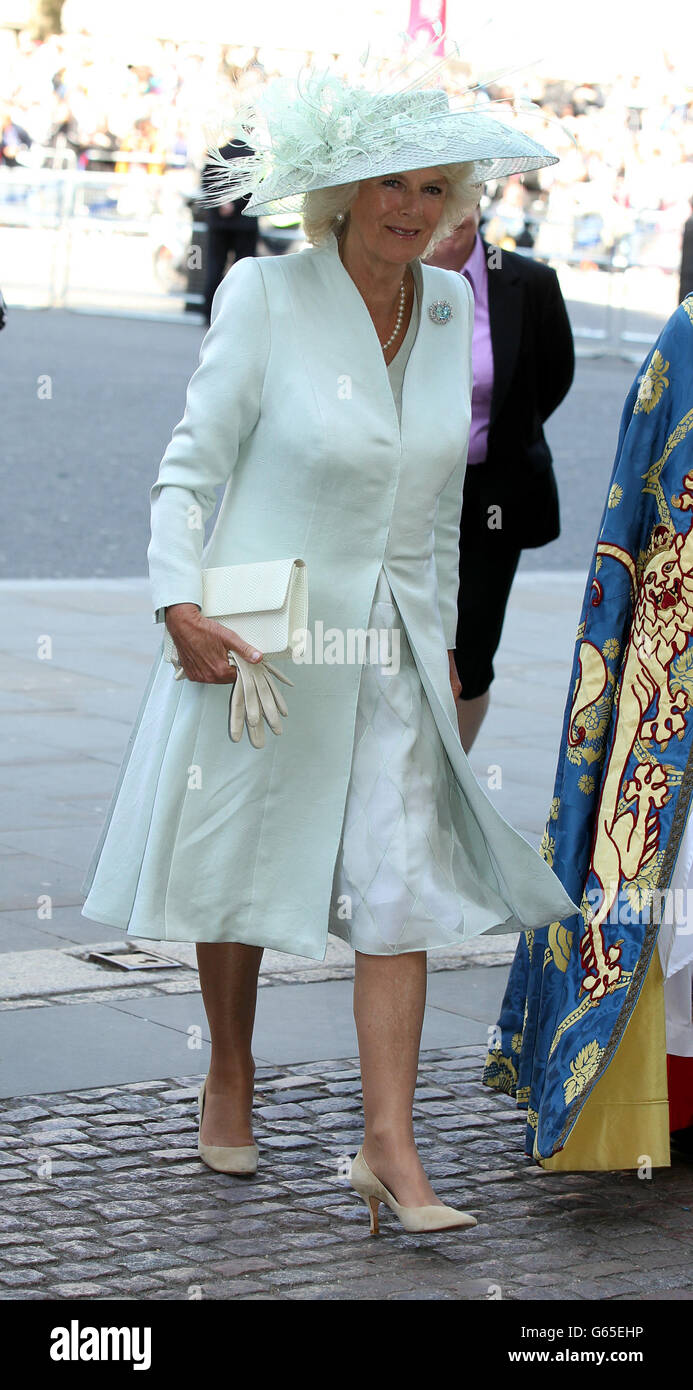The Duchess of Cornwall arriving at Westminster Abbey, in central ...