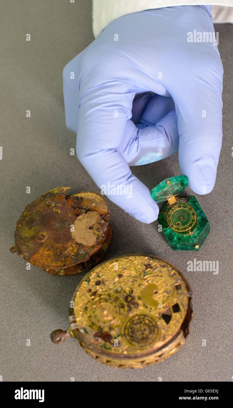 Mysterious jewel hoard goes on show Stock Photo - Alamy