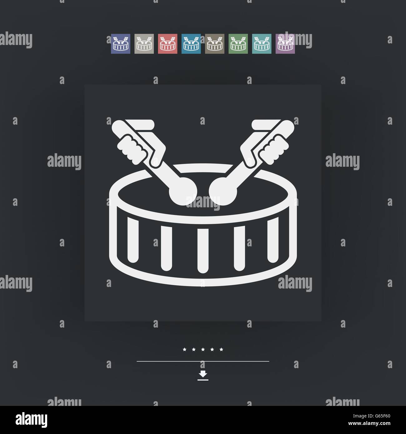Drum icon hi-res stock photography and images - Alamy