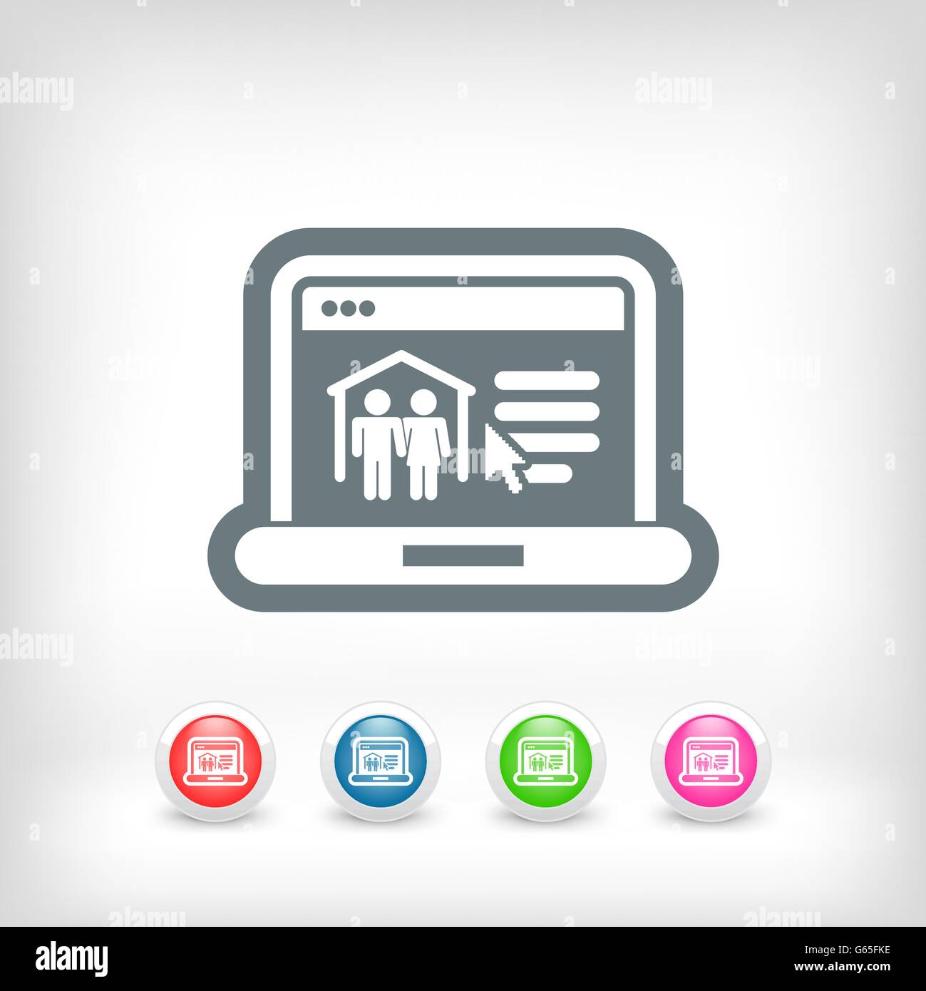 Real estate website icon Stock Vector Image & Art - Alamy