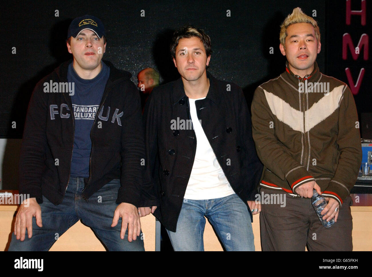 Feeder left right mark richardson drums hi-res stock photography and ...