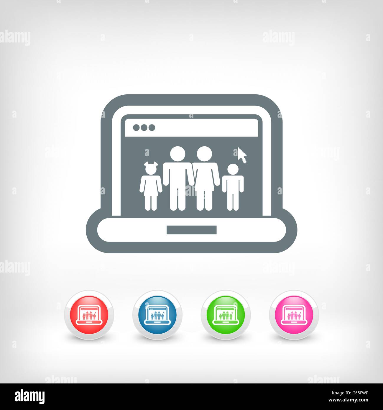 Child browsing the web Stock Vector Images - Alamy