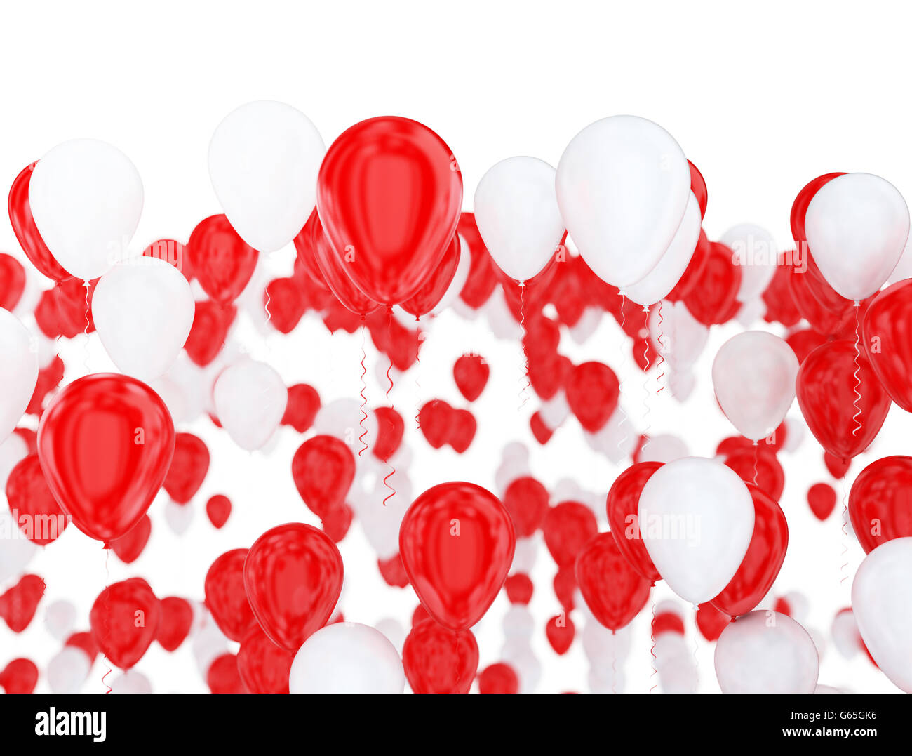 Party balloons background. Red and white celebration balloons Stock ...