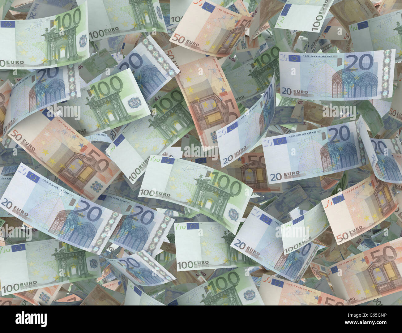 Euro banknotes in various denominations Stock Photo - Alamy