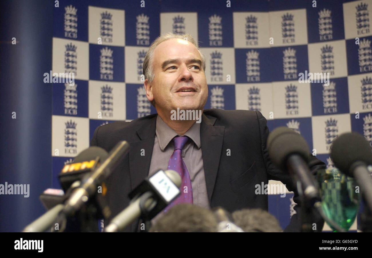 Tim Lamb, Chief Executive of the ECB at Lords Cricket Ground in London ...