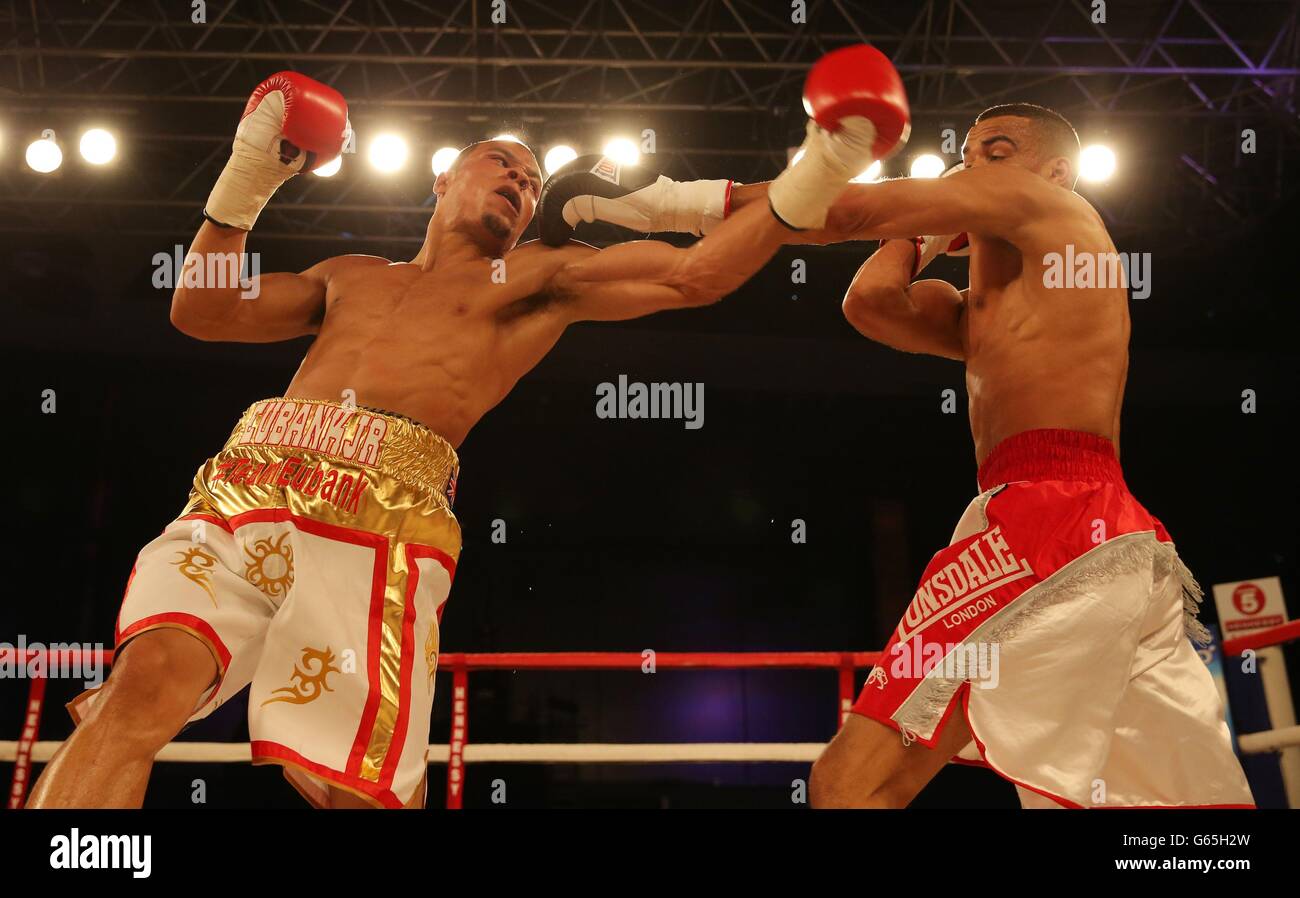 Chris Eubank Junior (left) during his 8th round stoppage win over Tyan ...