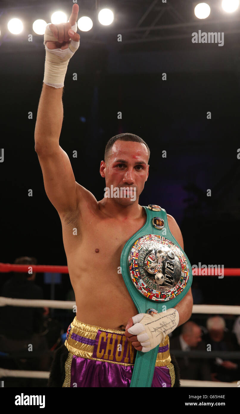 James DeGale celebrates his technical knockout victory over Stjepan ...