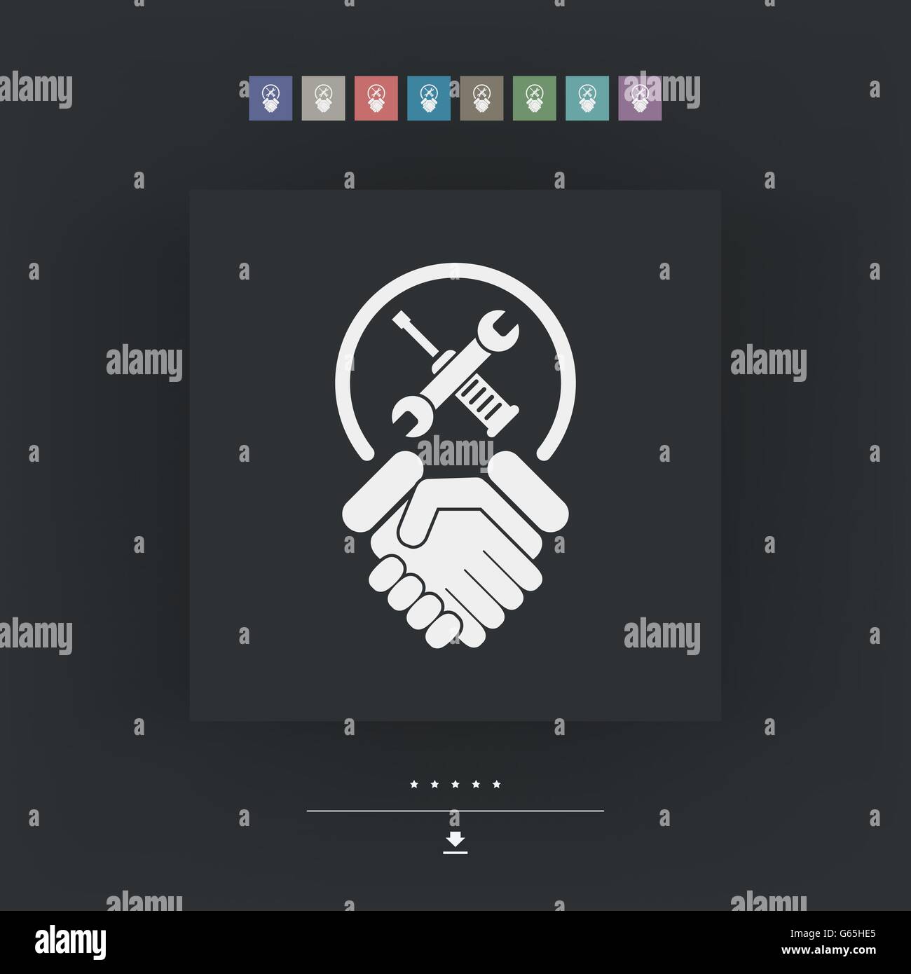 Interview handshake Stock Vector Images - Alamy