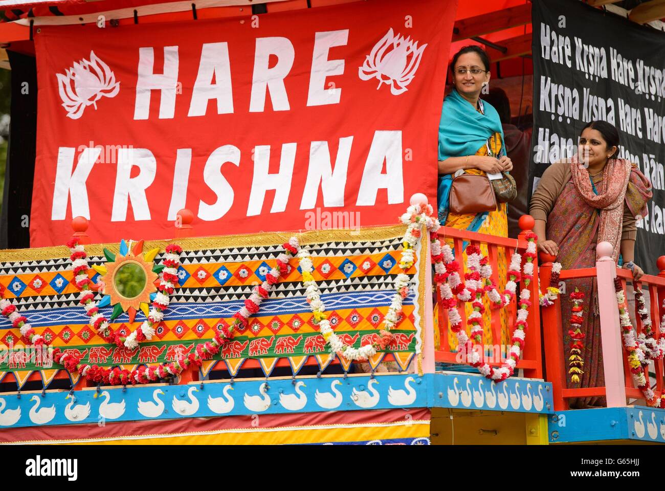 Hare Krishna Ratha-yatra Festival in London Stock Photo - Alamy