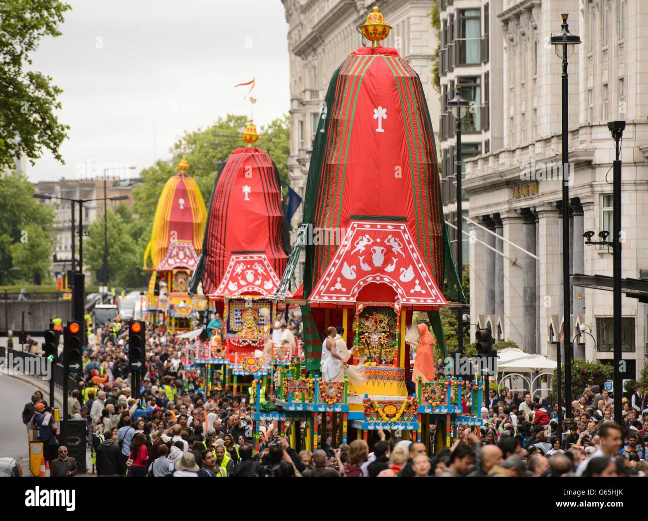 Hare Krishna Ratha-yatra Festival in London Stock Photo - Alamy