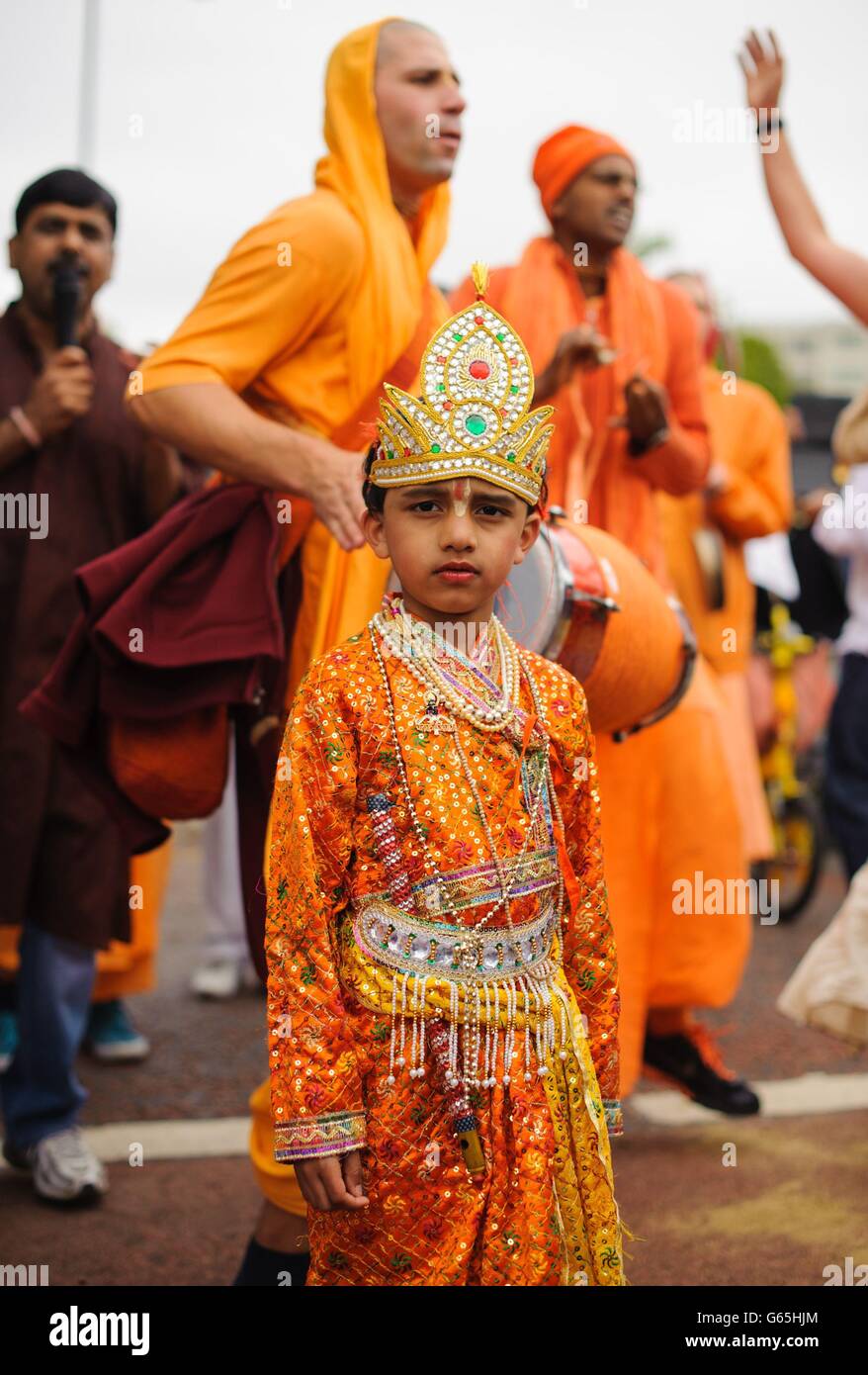 Worshippers attend the Hare Krishna Ratha-yatra Festival of Chariots in ...