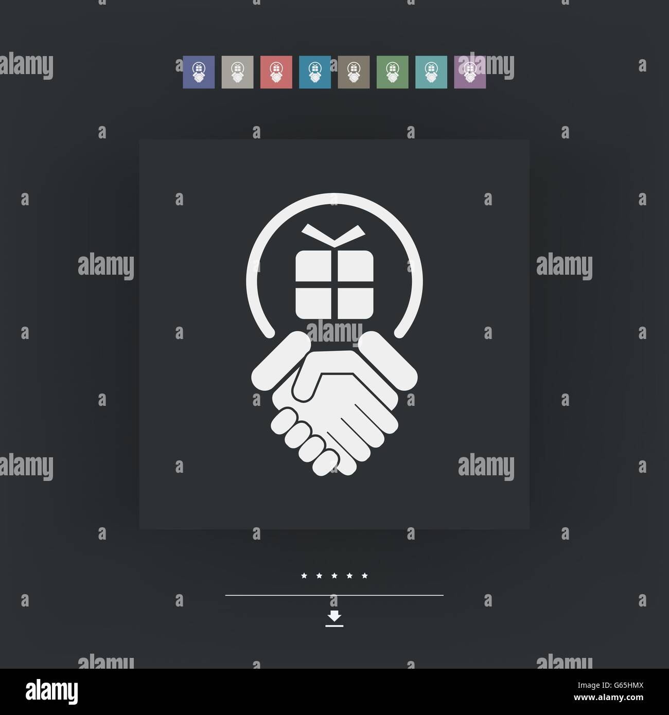 Handshake for gift Stock Vector Image & Art - Alamy