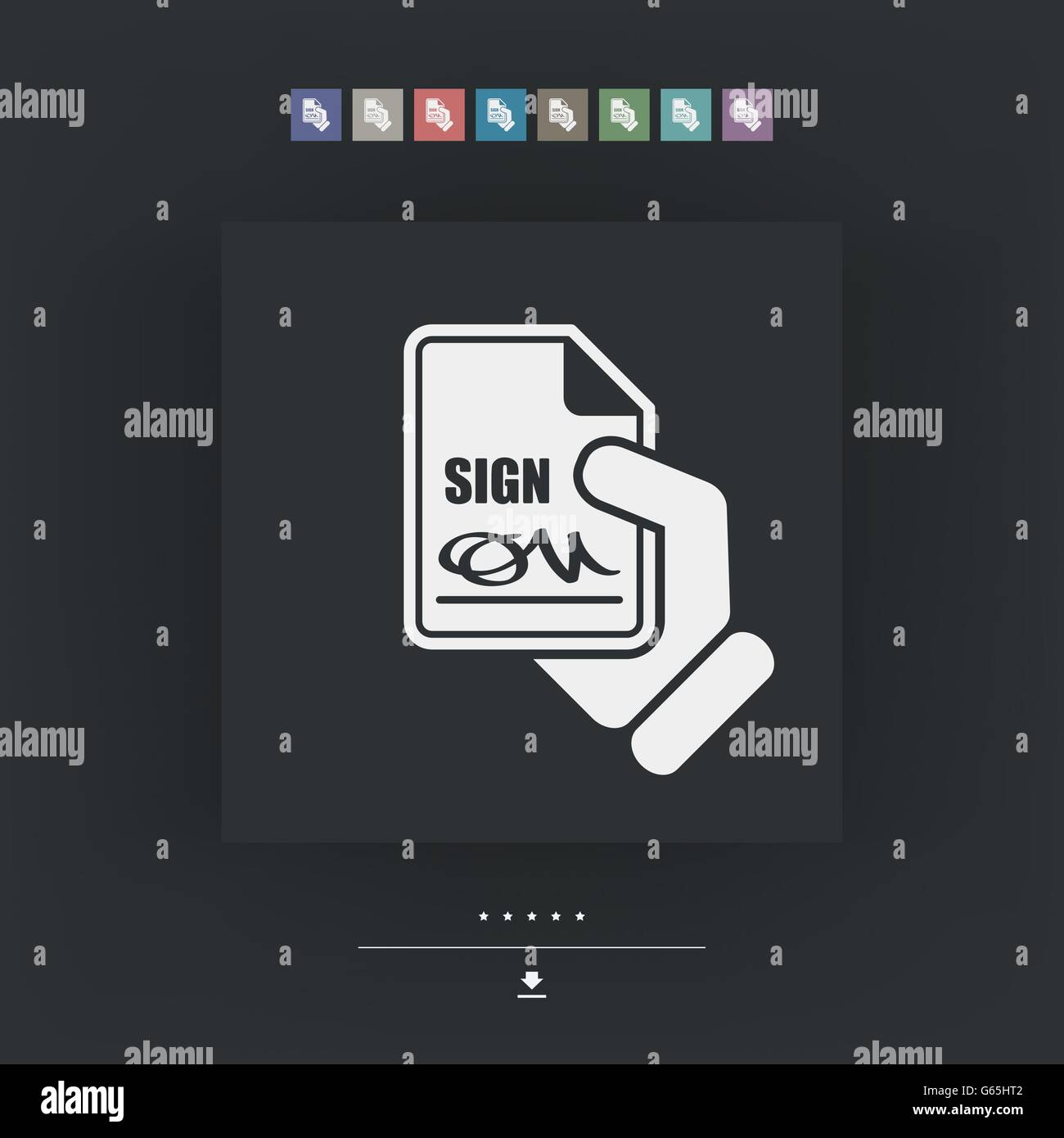 Sign on document Stock Vector Image & Art - Alamy
