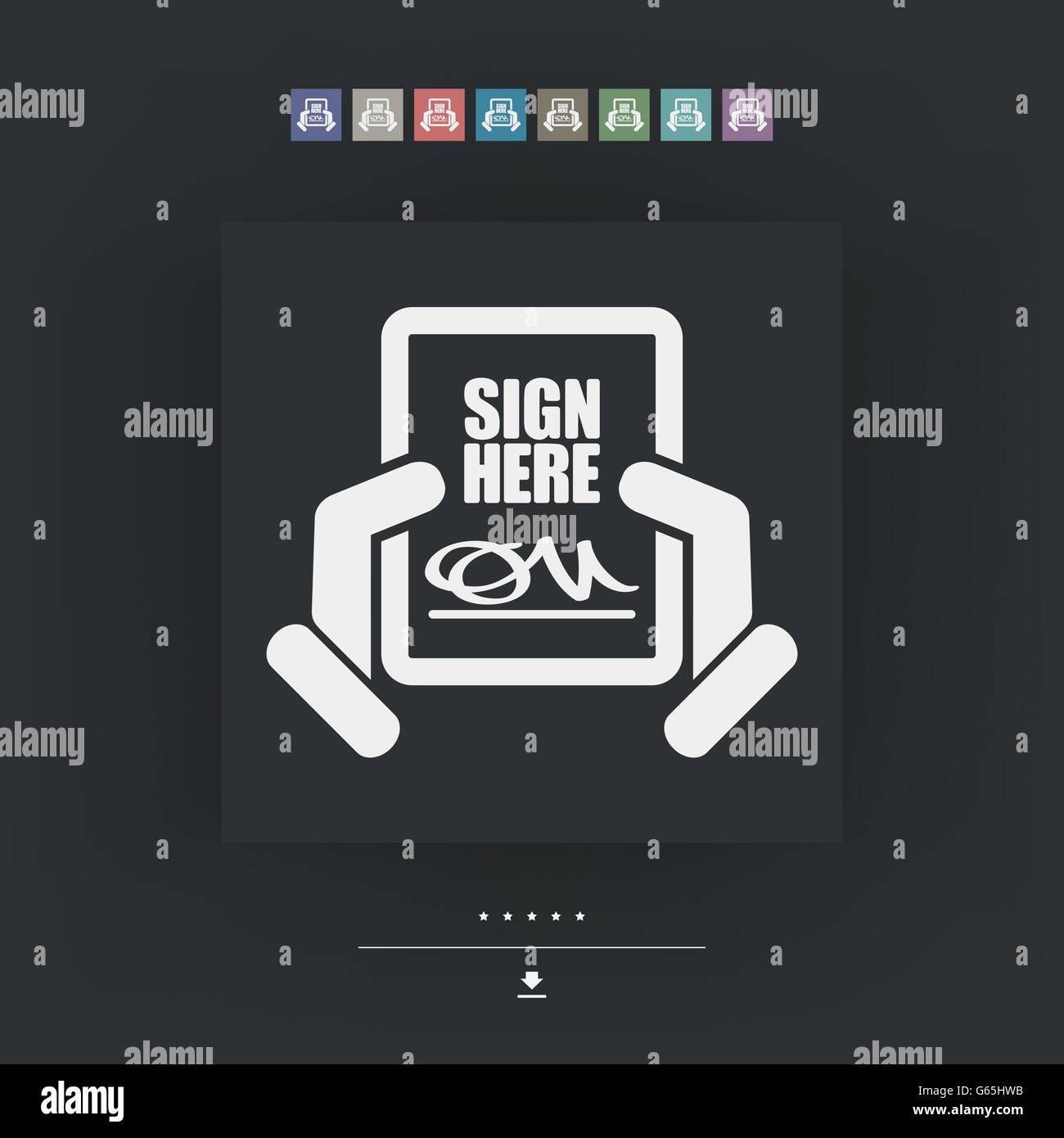 Sign on document Stock Vector Image & Art - Alamy