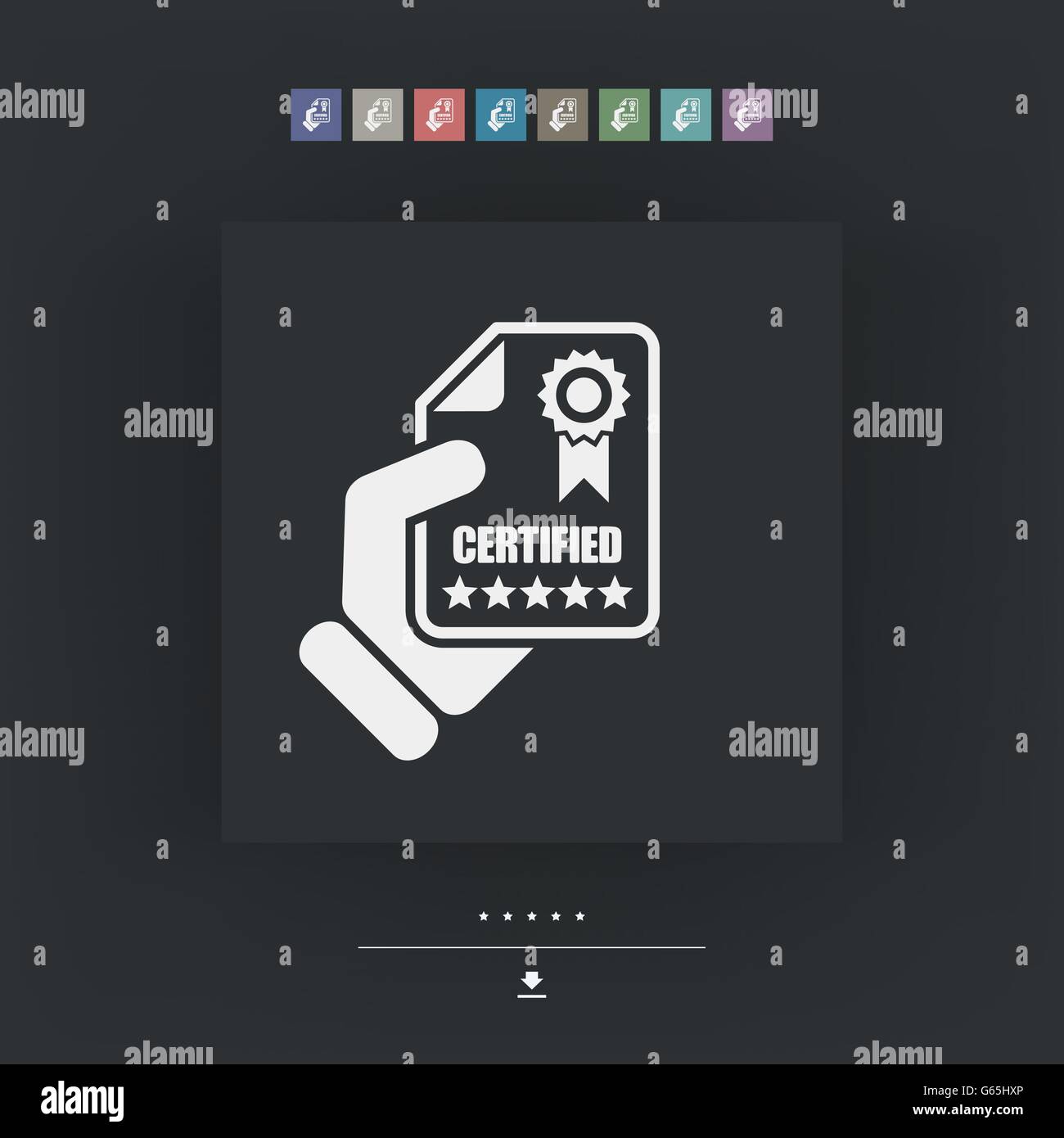 Certified document icon Stock Vector Image & Art - Alamy