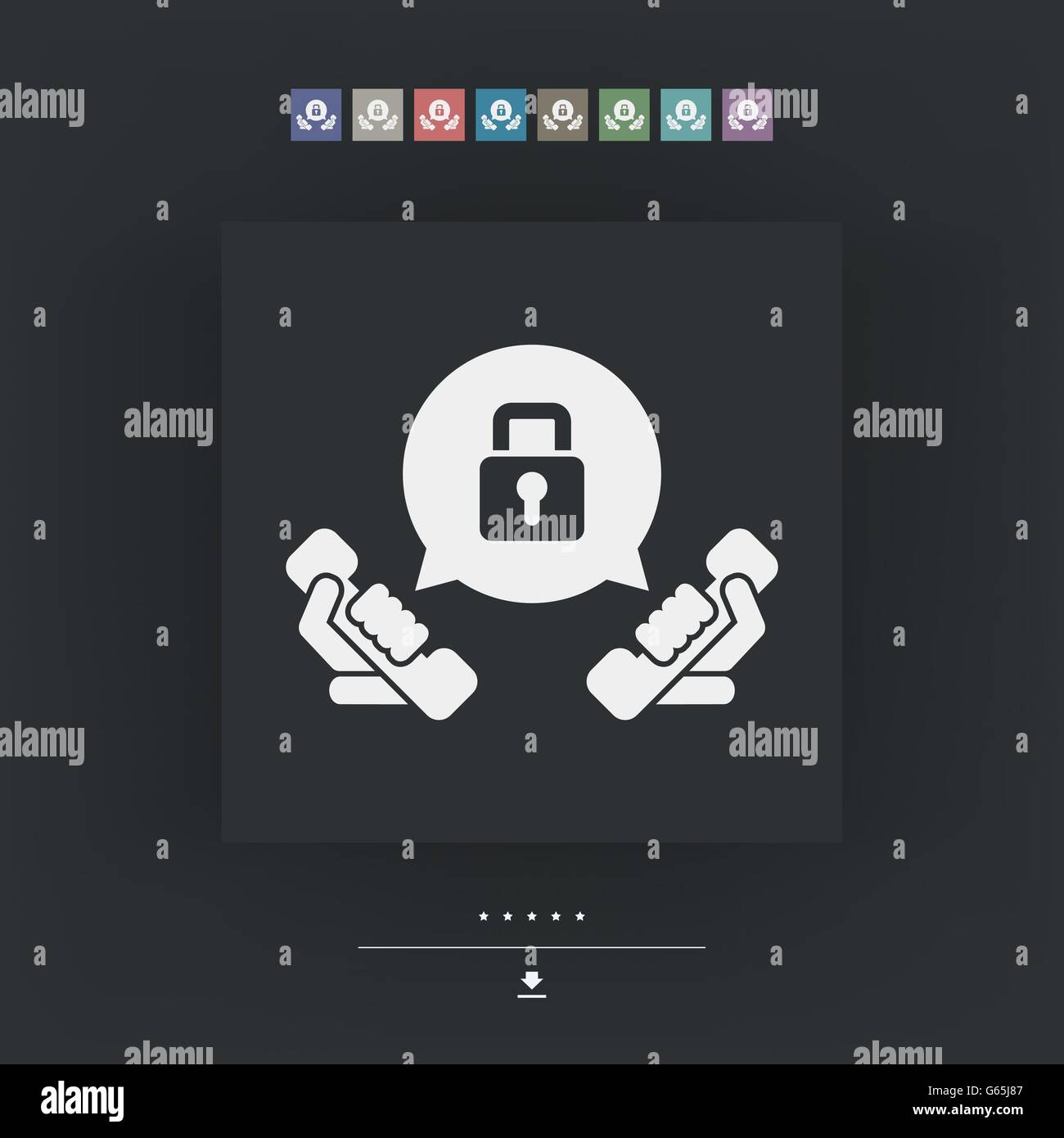 Phone conversation locked Stock Vector Image & Art - Alamy