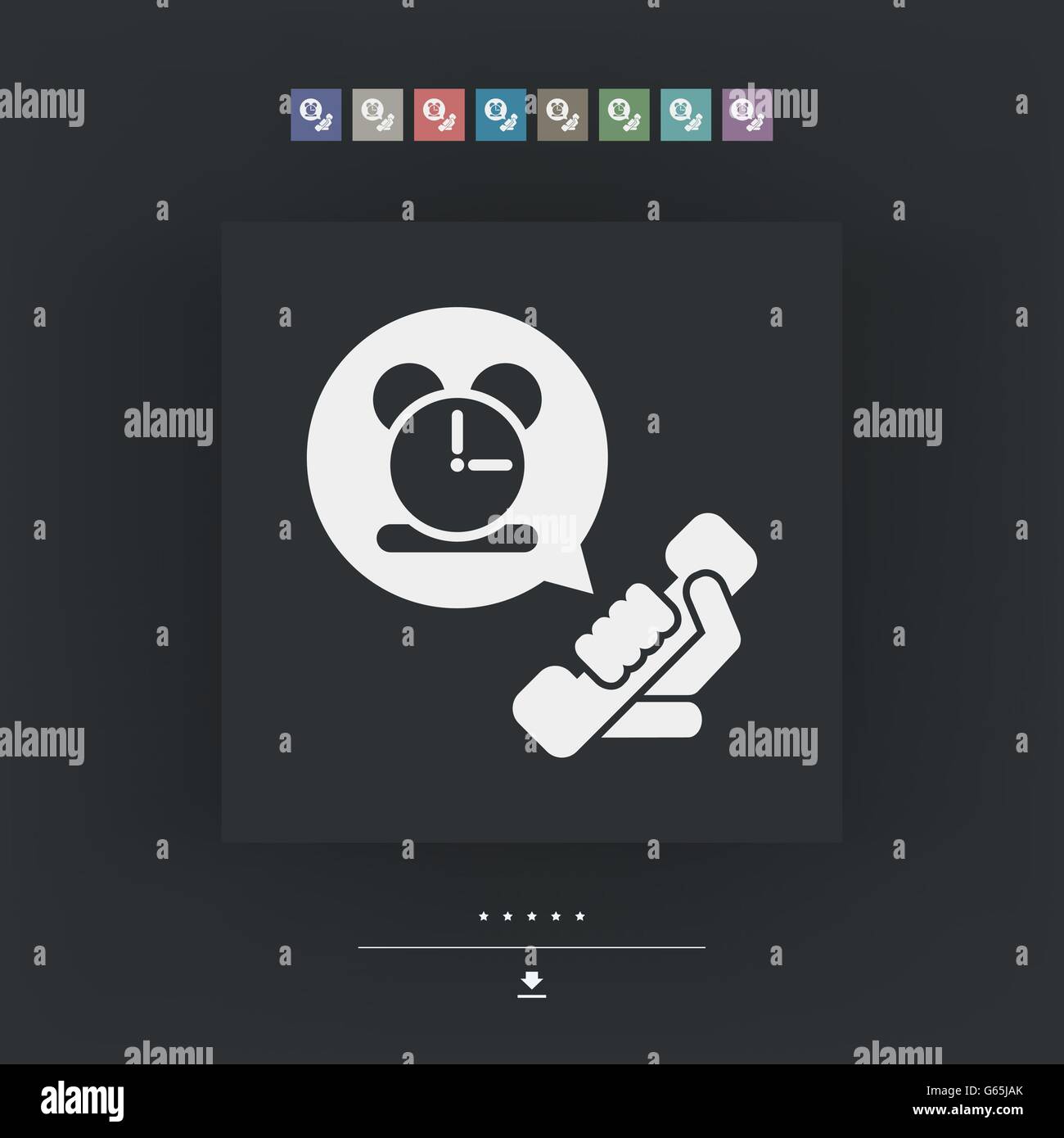 Clock phone icon Stock Vector Image & Art - Alamy