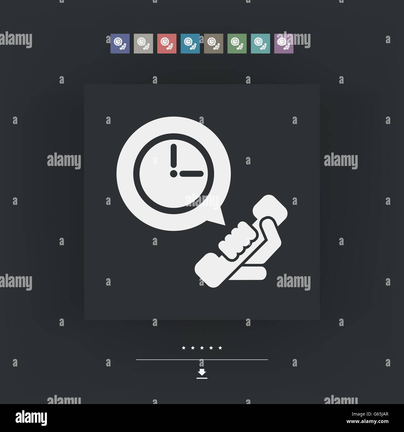 Clock phone icon Stock Vector Image & Art - Alamy