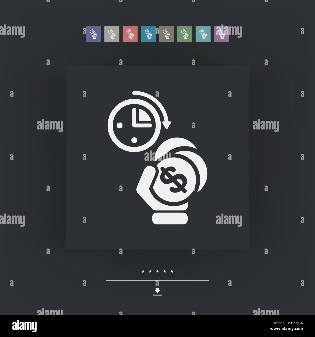 Money time icon Stock Vector Image & Art - Alamy