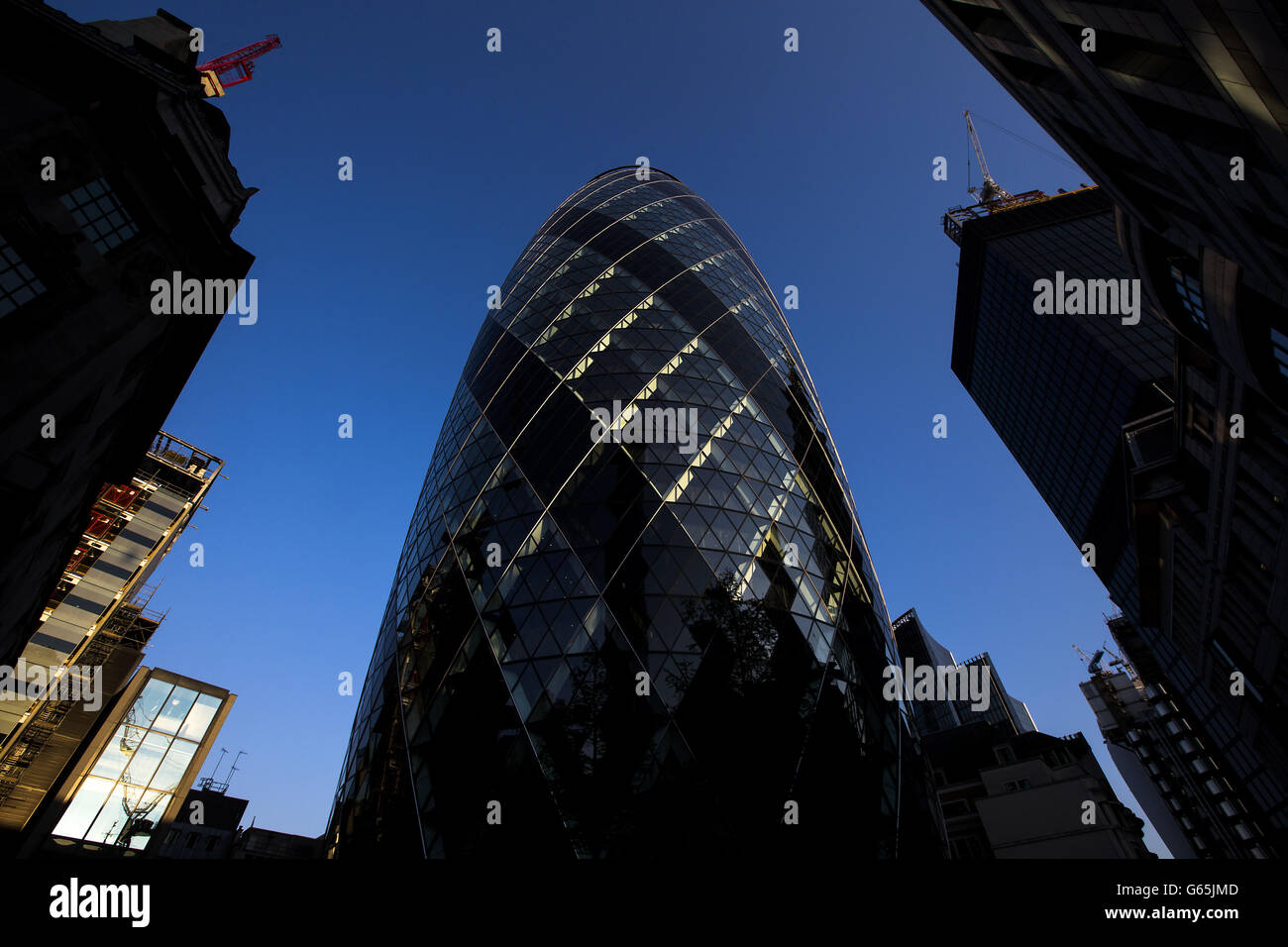 City Views - London. A general view of the Gherkin Stock Photo - Alamy