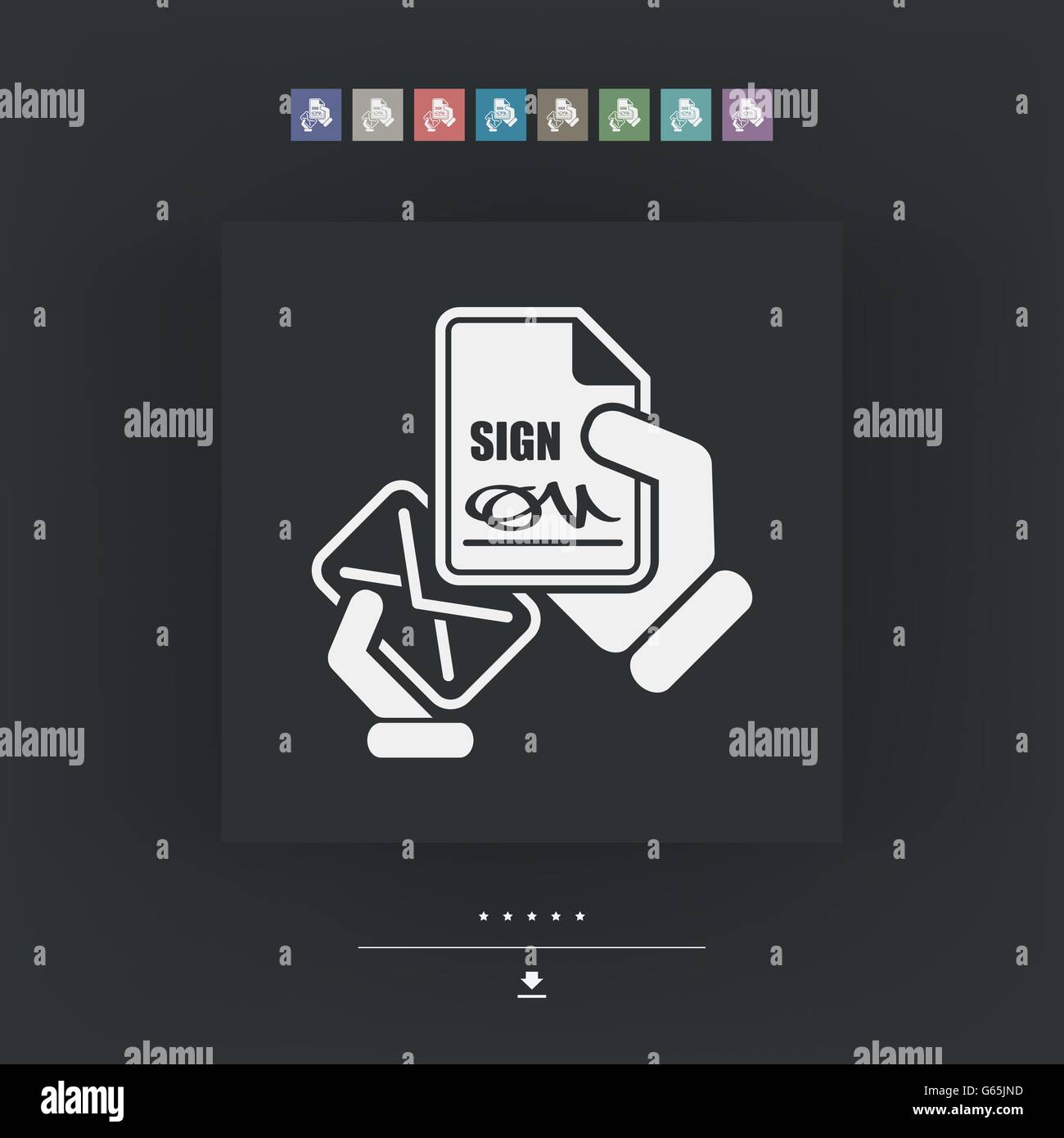 Autograph document signed Stock Vector Images - Alamy