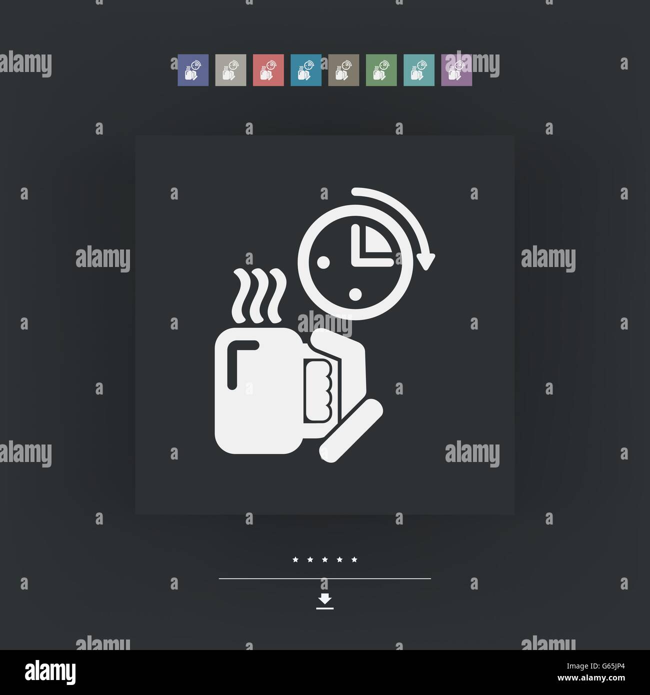 Coffee time icon Stock Vector Image & Art - Alamy