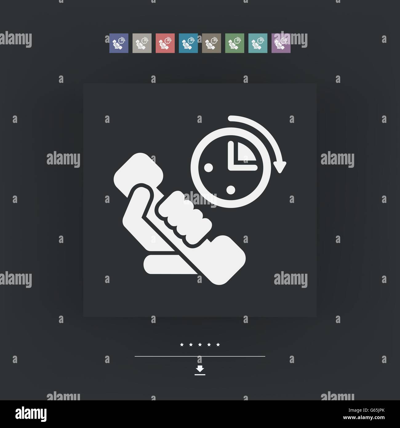 Phone time icon Stock Vector Image & Art - Alamy