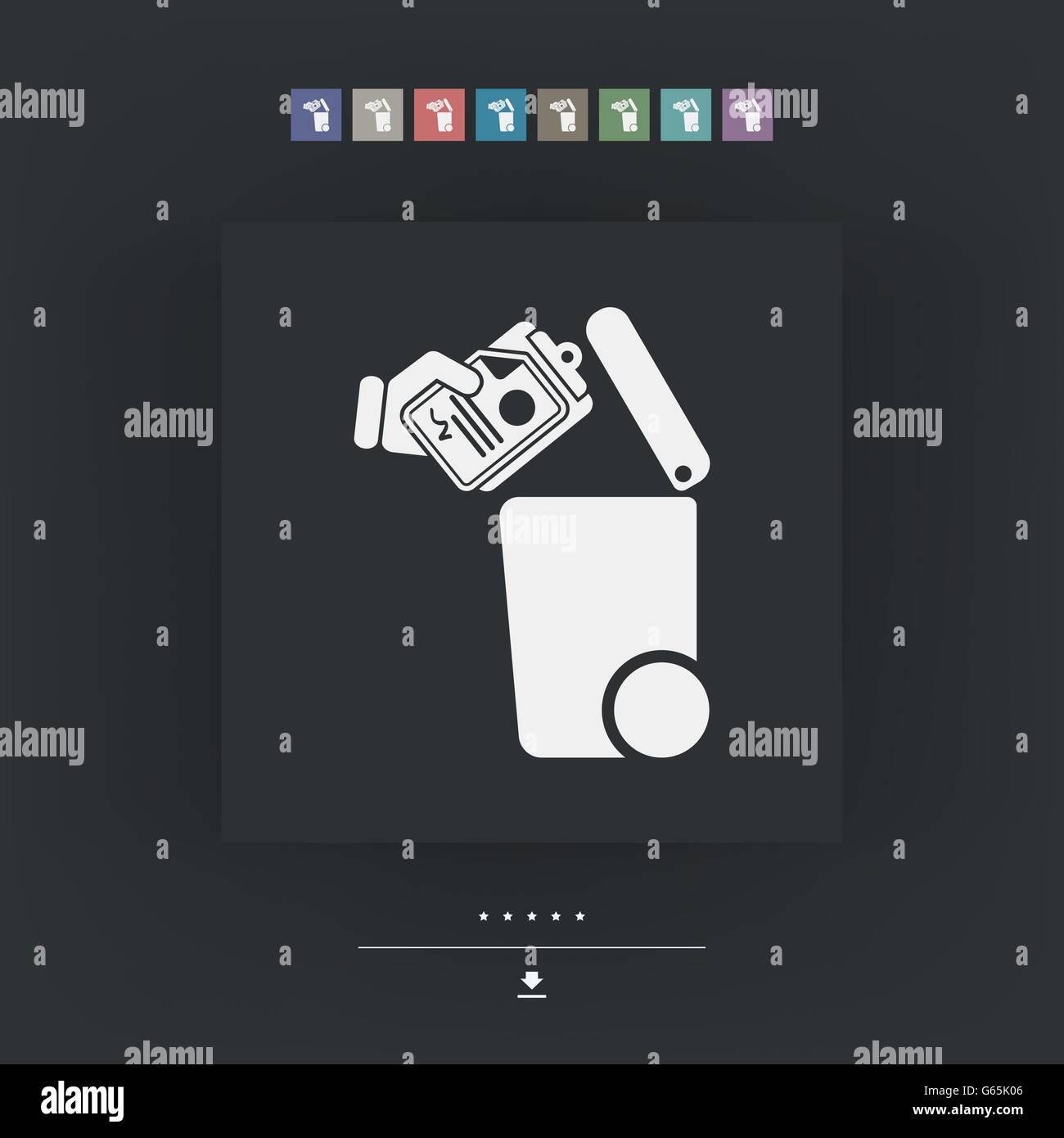 Recycle symbol printed paper Stock Vector Images - Alamy