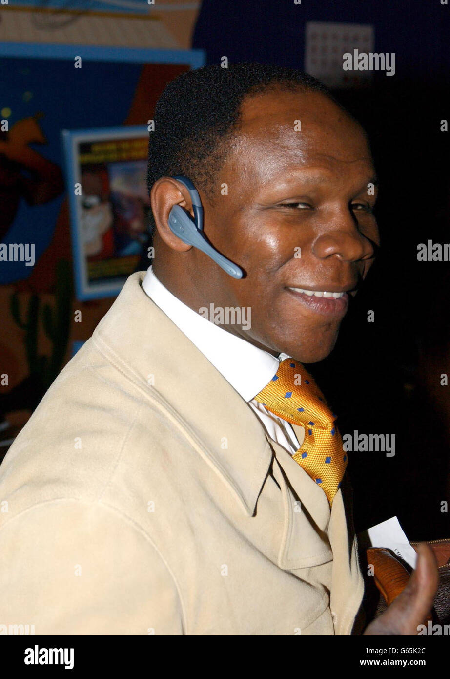 Former boxer Chris Eubank arriving at the Warner Village Cinema, London ...