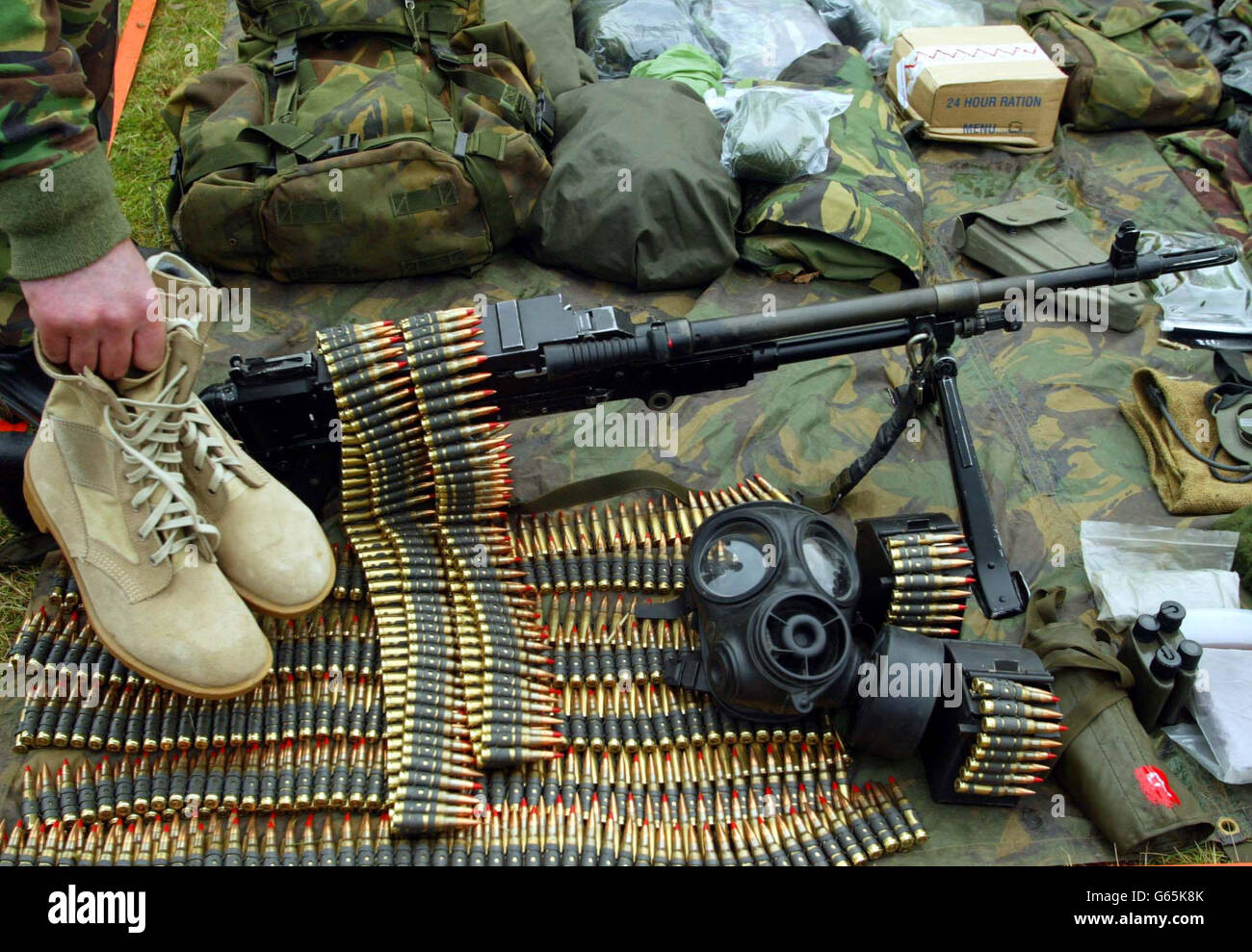Kit for paratroopers from the 3rd Battalion at barracks in Colchester ...