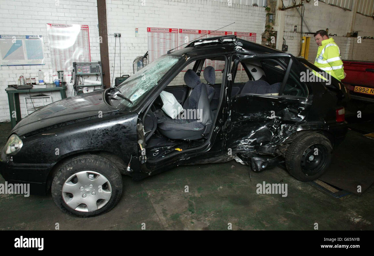 The Cittron Saxo in which a 6 year old girl was killed in Ashington ...
