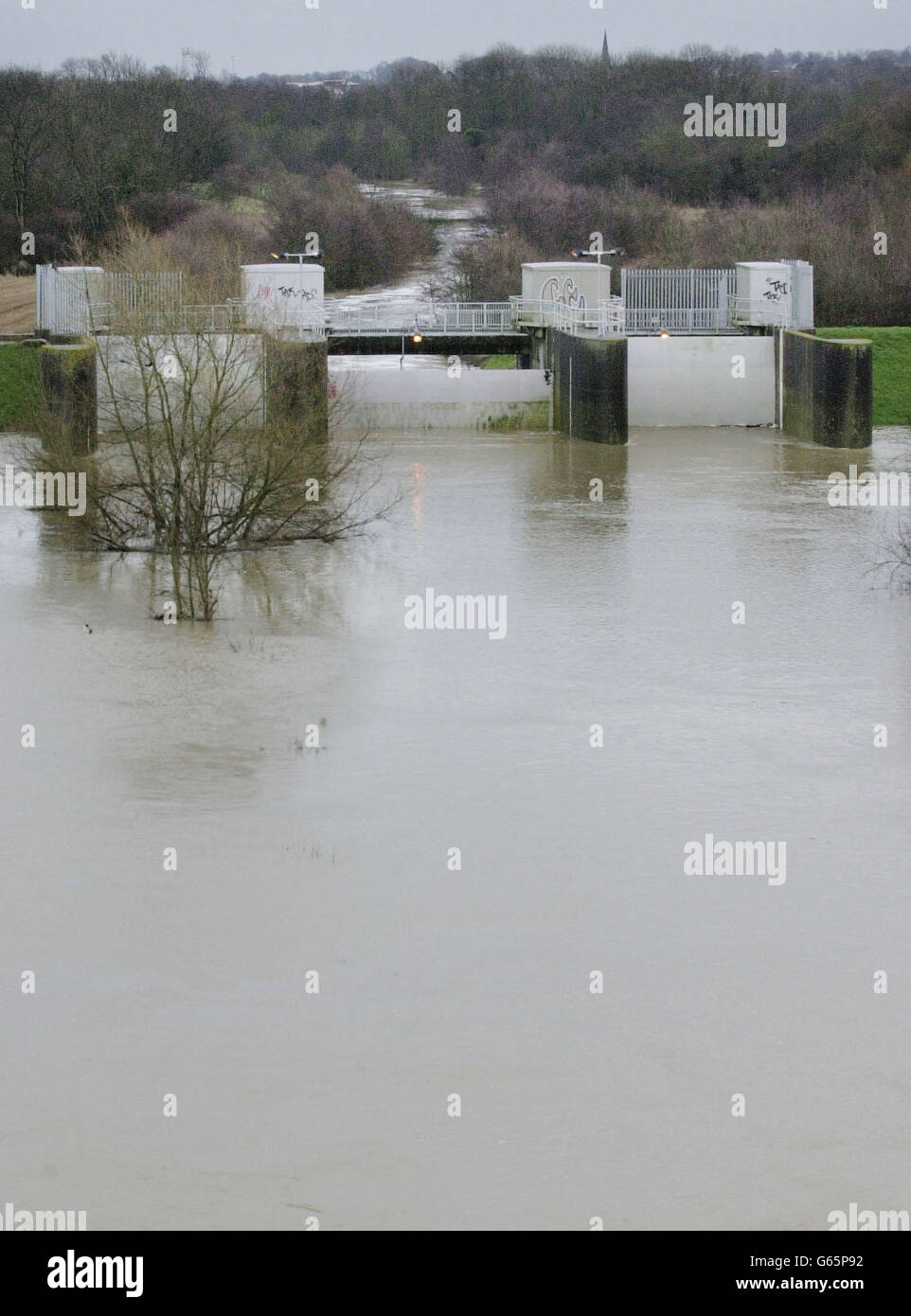 Floods Leigh Barrier Stock Photo - Alamy