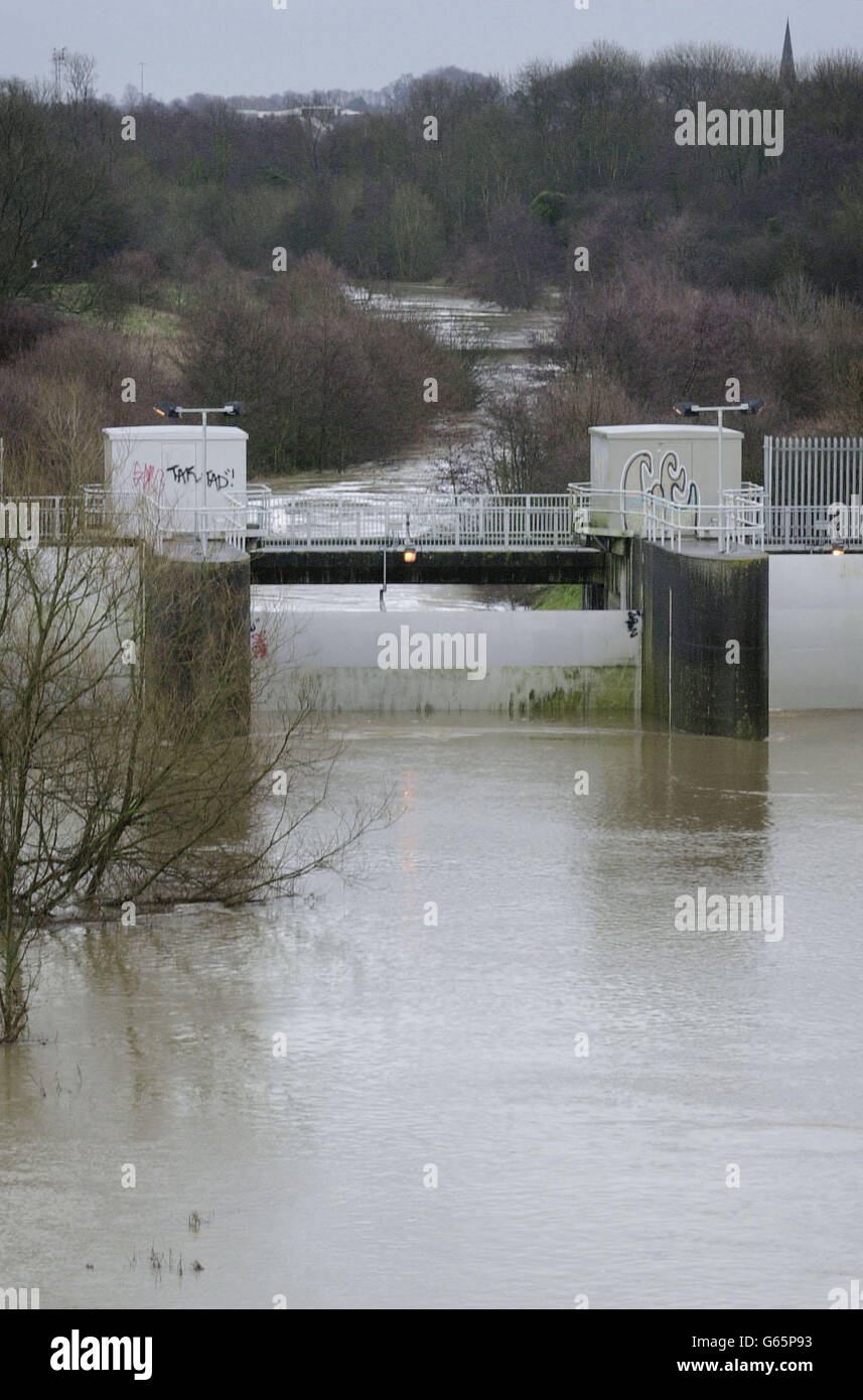 Floods Leigh Barrier Stock Photo - Alamy