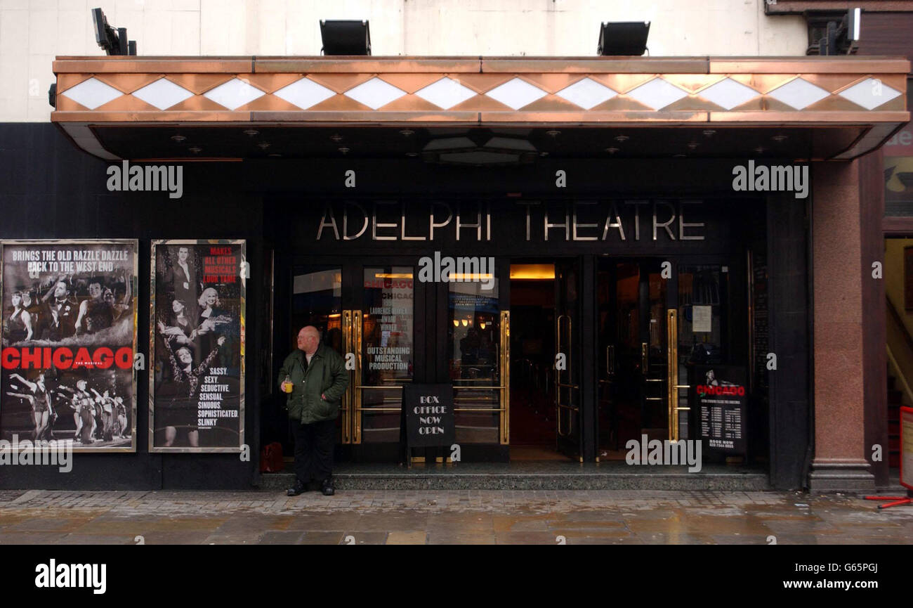 The adelphi theatre on the in london showing the musical hi-res stock ...