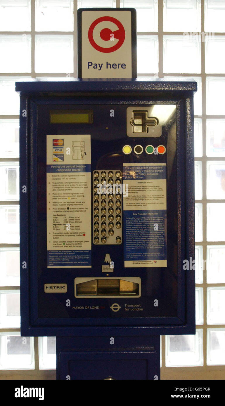 Congestion charge meter hi-res stock photography and images - Alamy