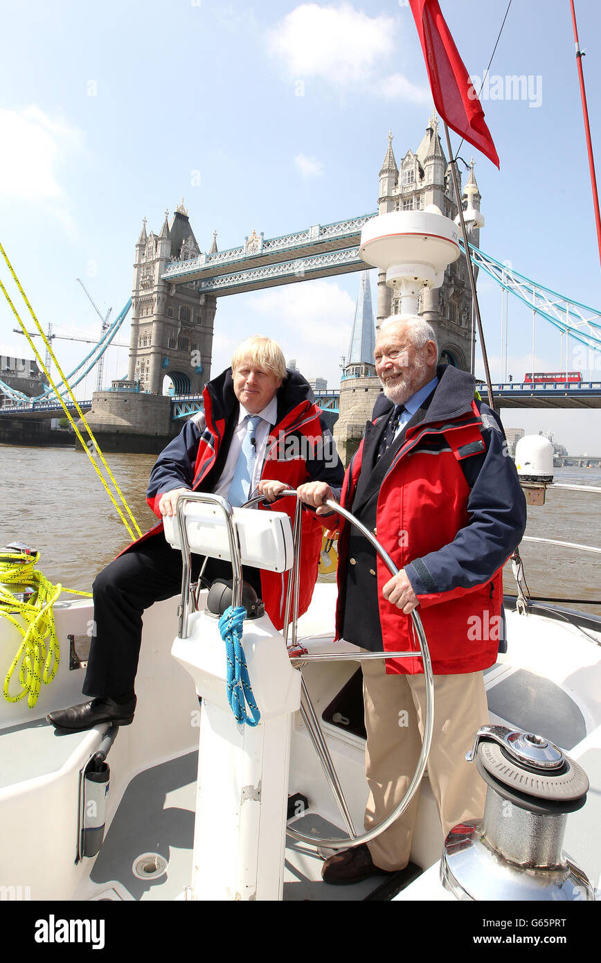 London Mayor Boris Johnson and Sir Robin Knox-Johnston at the ...