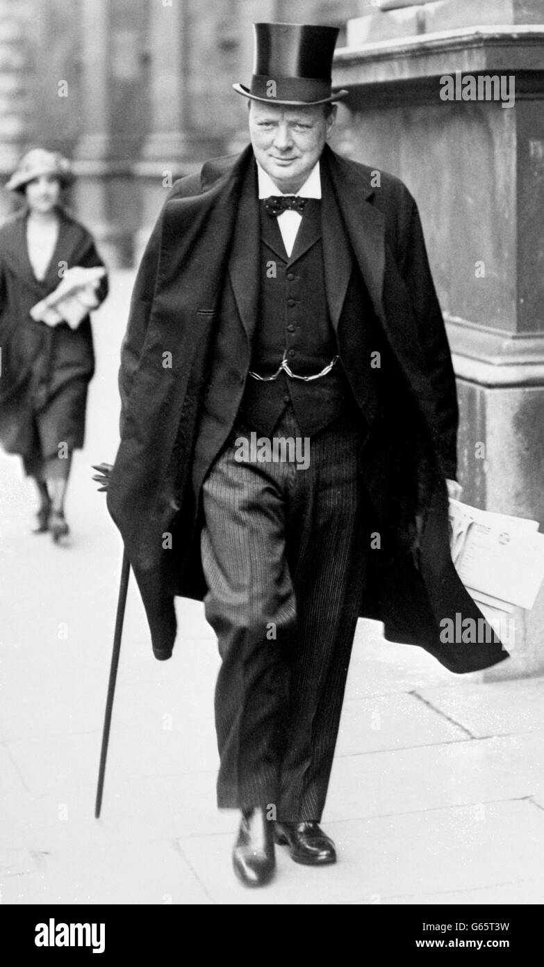 Winston churchill top hat cane hi-res stock photography and images - Alamy
