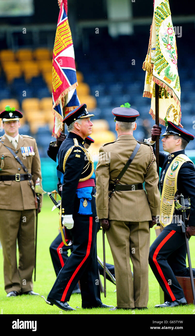 The Prince of Wales, as Colonel-in-Chief of The Mercian Regiment ...