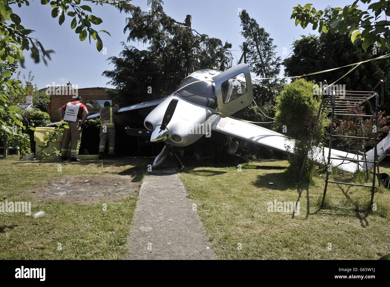 Biplane Tree Crash