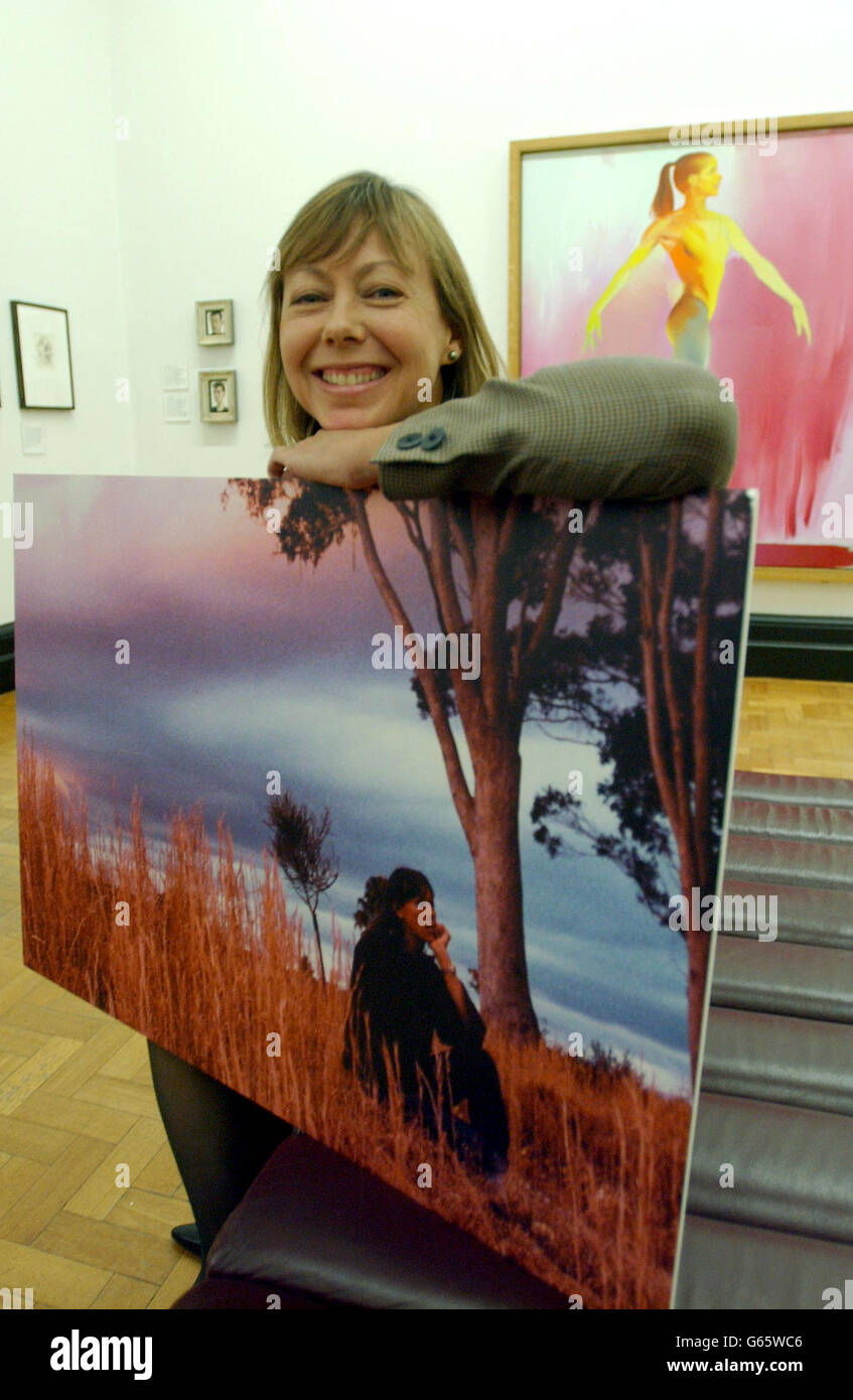 Actress Jenny Agutter showing her self portrait, during a preview of ...