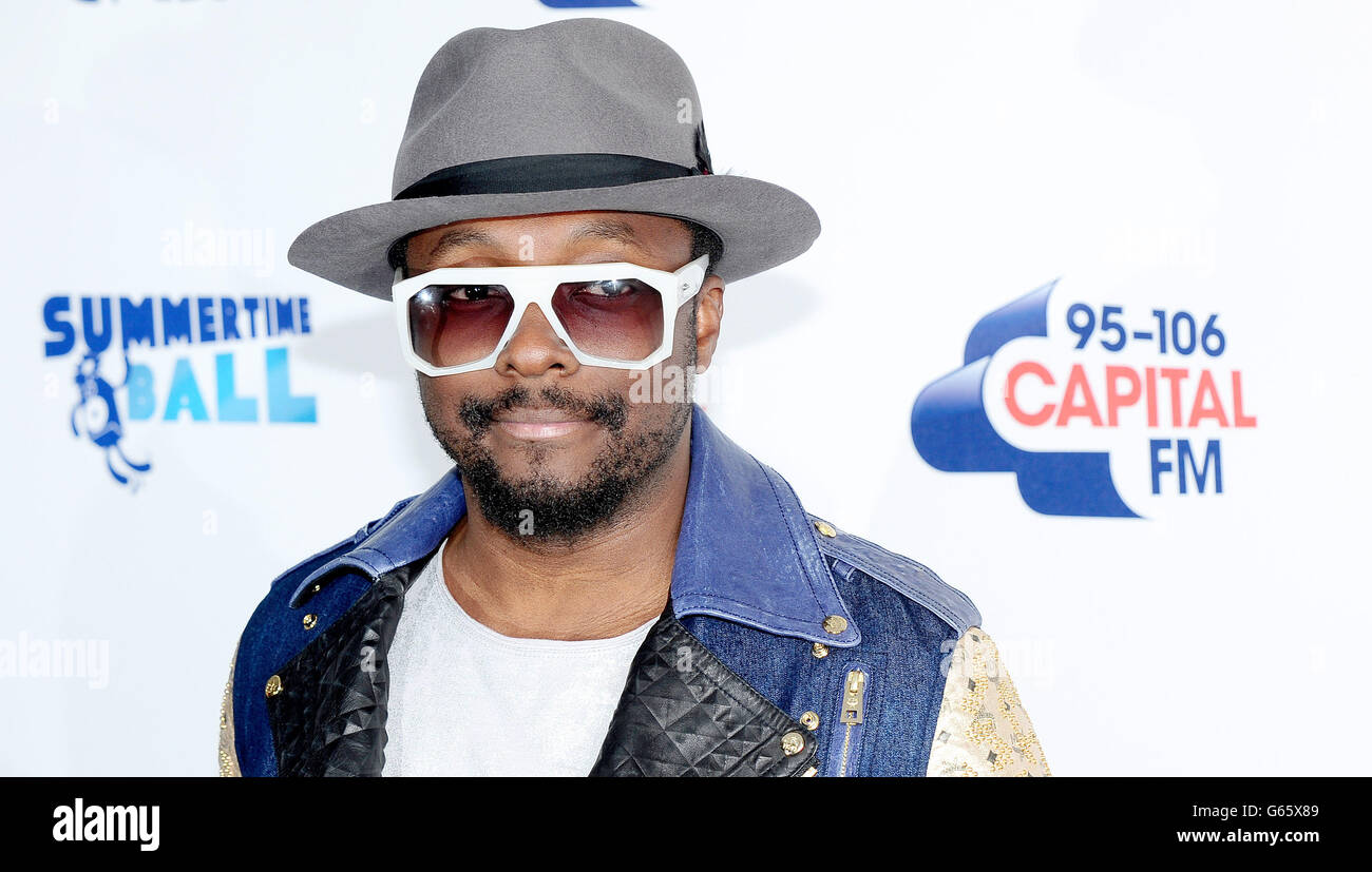 Capital FM Summertime Ball - London. Will.i.am backstage at the Capital ...