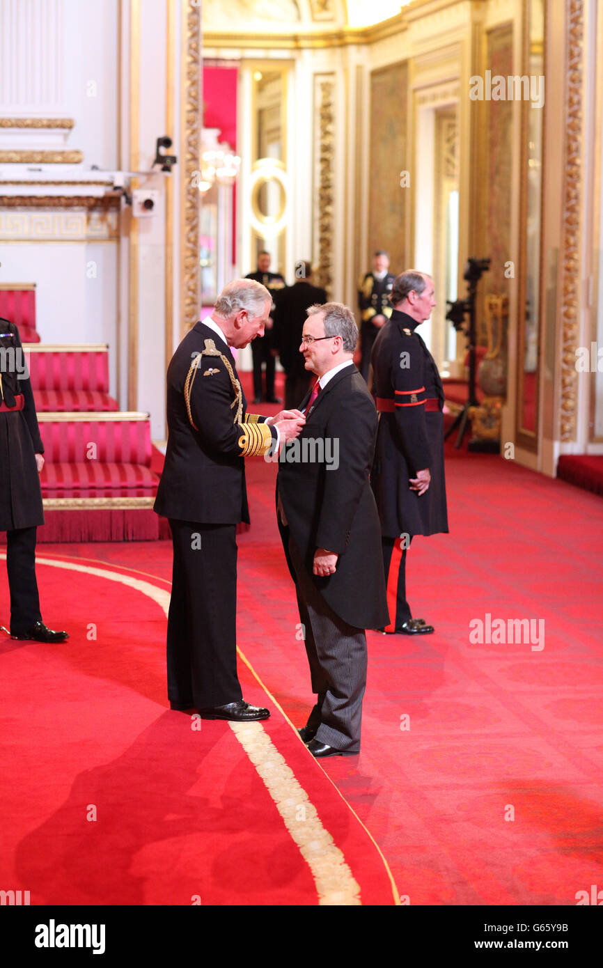 Mr. Denys Shortt from Broadway is made an OBE by the Prince of Wales at ...