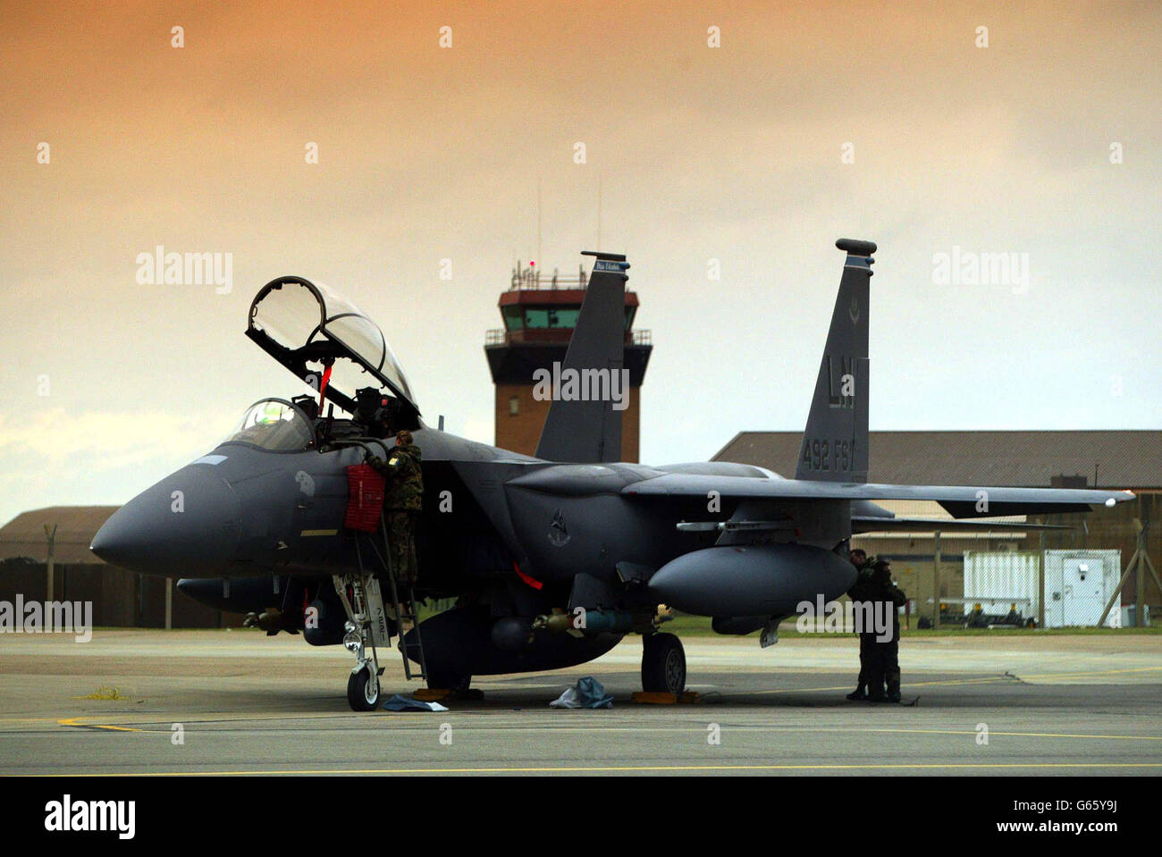 American f15s perpare to take off hi-res stock photography and images ...